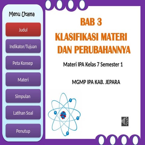 Bab 2 - Zat dan Perubahannya Projek IPAS Kelas X SMK | PPTX