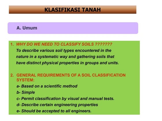 Classification os soil | PPT