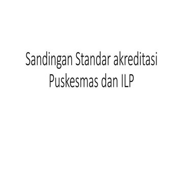 Klaster Integrasi Layanan Primer (ILP) di puskesmas terdiri dari lima ...