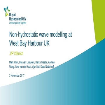 DSD-INT 2017 Non-hydrostatic wave modelling at West Bay Harbour UK - Klein et al. | PDF