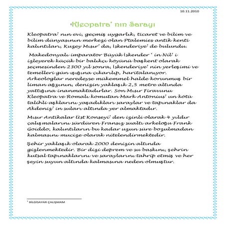 KLEOPATRA' NIN SARAYI | DOCX