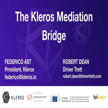 Kleros Mediation Bridge Workshop Deck | PPT