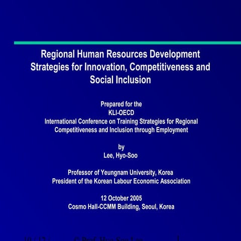 RESAP model: Regional Human Resources Development Strategies for ...