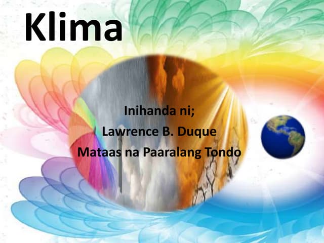 Klima at panahon sa Pilipinas | PPT