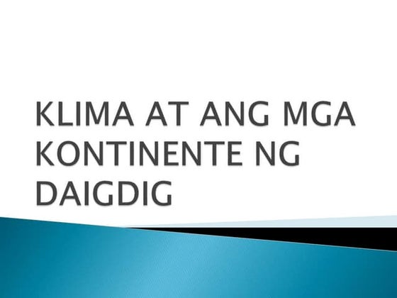Kontinente ng Daigdig | PPTX