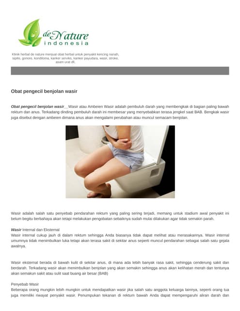 cara mengatasi wasir dengan herbal | PDF