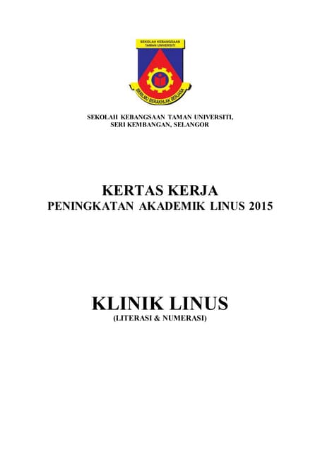 Laporan program linus matematik | PDF