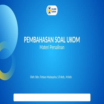 Pembahasan Kegawatdaruratan Maternal Neonatal | PPTX