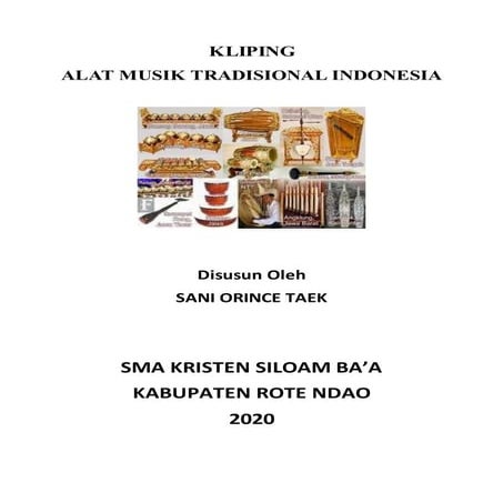 Kliping alat musik tradisional indonesia | DOCX
