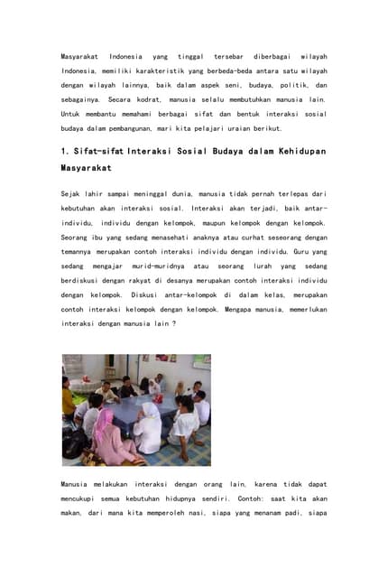Bentuk-Bentuk Hubungan Sosial | DOCX