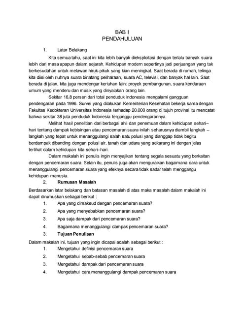 kebisingan di tempat kerja | PPTX