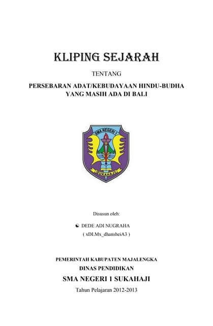 Kliping Seni Tari & Baju Adat | DOCX