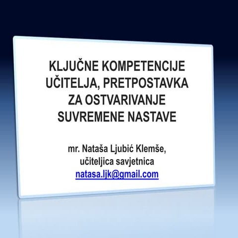 Kljucne kompetencije ucitelja_NLJK | PPTX