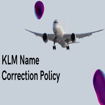 KLM Name Correction Policy | PDF