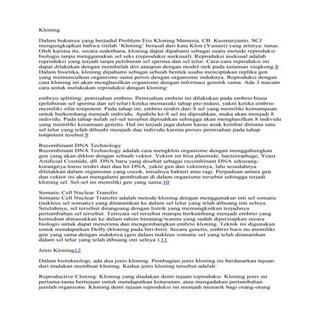 Kloning | DOCX