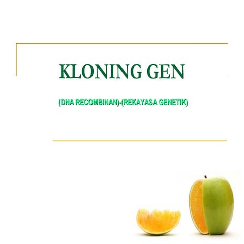 Kloning gen | PPT