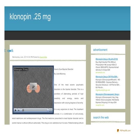 Klonopin .25 mg | PDF