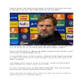 Klopp calls out BT Sport for ‘unbelievable’ fixture decision – “Nobody cares” | PDF