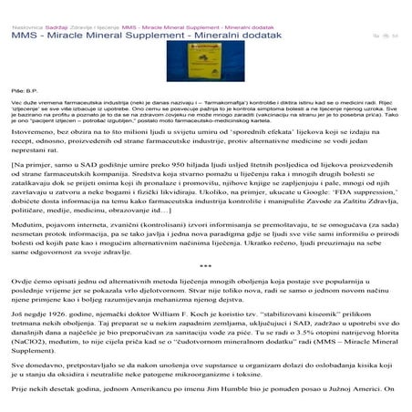 Klor Dioksid LiječEnje | DOC