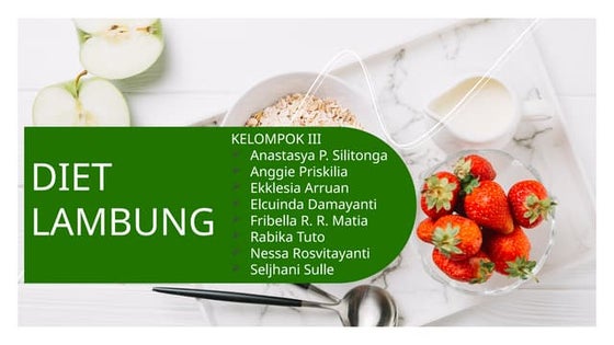Diet rendah sisa dan diet tinggi serat | PPTX