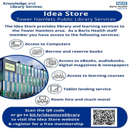 Promotion of Tower Hamlet Idea Store Poster | PDF