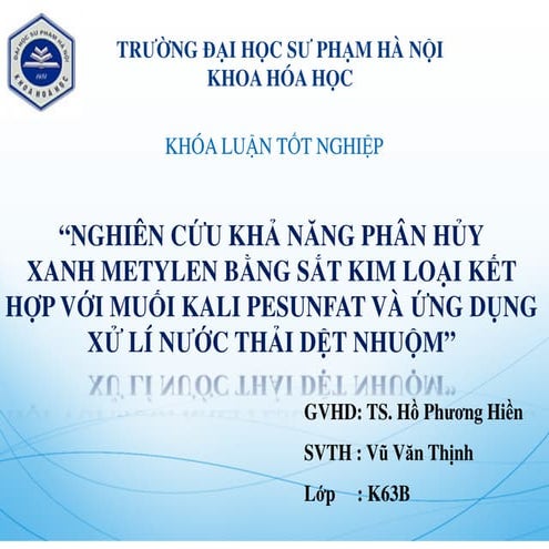 Kltn vu van thinh k63b | PPT
