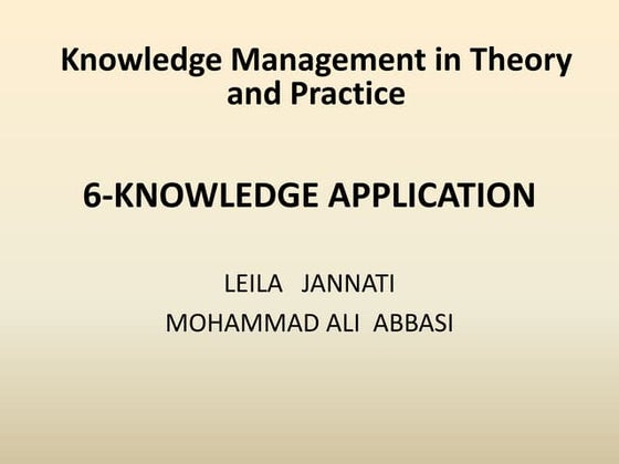 Knowledge management | PPT