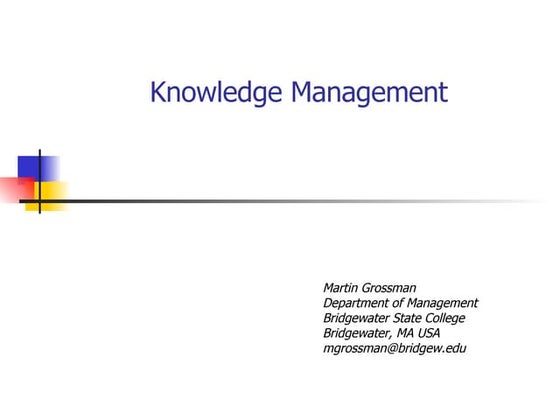 Knowledge Management Process in TCS | PPT