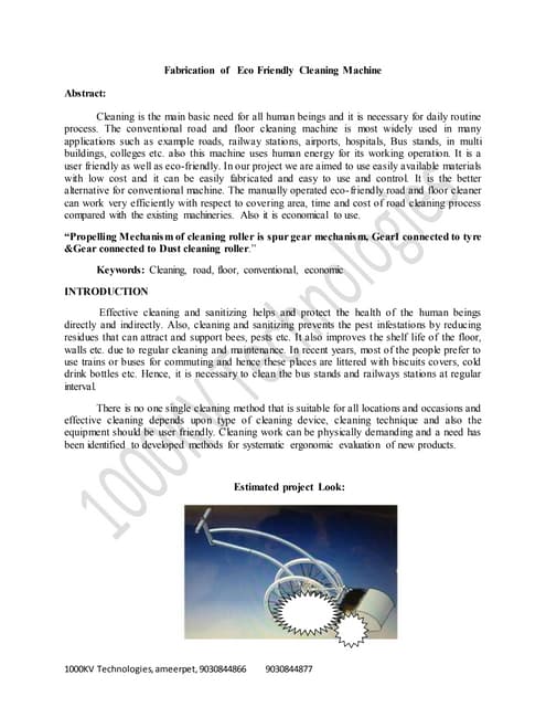 FLOOR CLEANING MACHINEfinal presentation | PPT