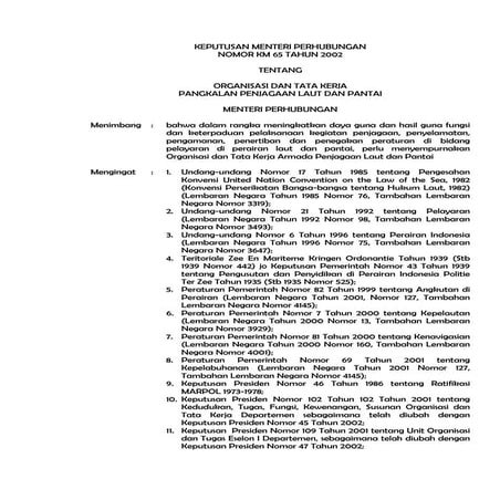 Km 65 tahun 2002 | PDF