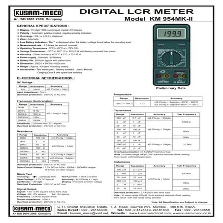 Km 954 mk ii | PDF
