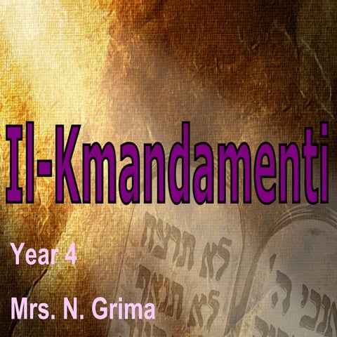 Kmandamenti | PPT