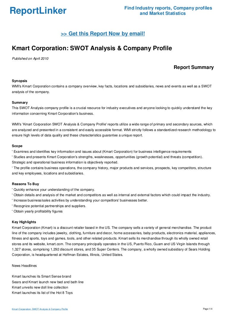 Kmart Australia Swot Analysis at Alfred Gum blog