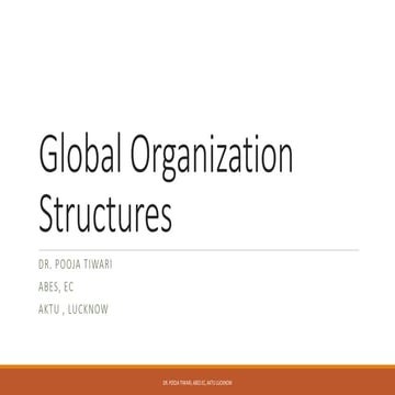 Kmb hr05 (IHRM) Global Organization Structure- unit 4 | PPTX