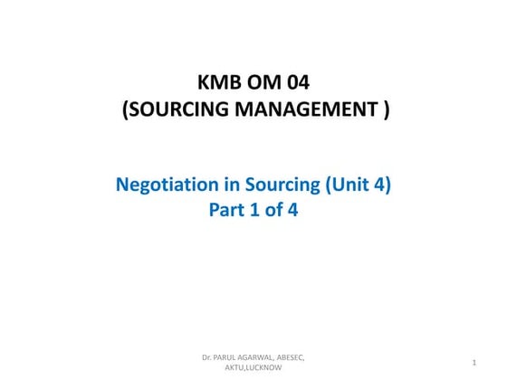 Kmb om04 negotiation 2 of 5 | PPT