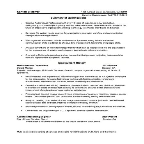 Sean Gross Resume | DOCX