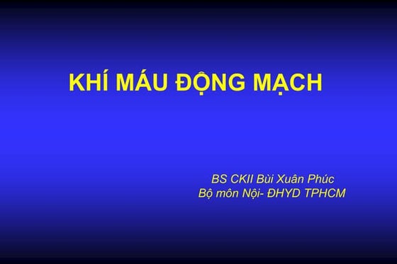 PhÂn TÍch KhÍ MÁu ĐỘng MẠch Ppt