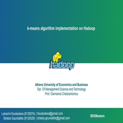 K Means Algorithm Implementation On Hadoop Ppt