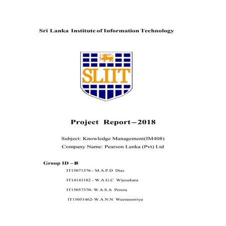 SLIIT KM document | PDF