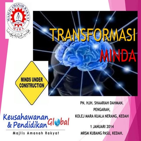 Kolej MARA Kuala Nerang - Transformasi Minda Pensyarah | PPT