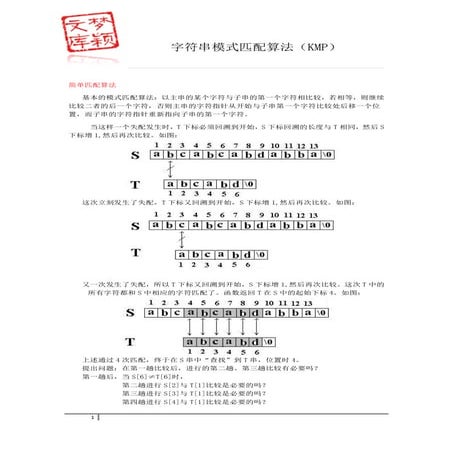 数据结构复习笔记 字符串模式匹配算kmp Pdf Programming Languages Computing