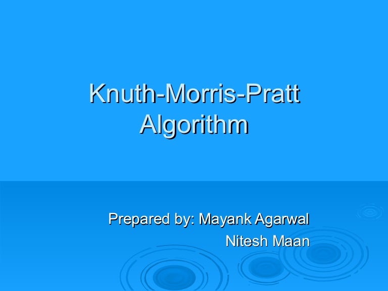 Knut Morris Pratt Algorithm