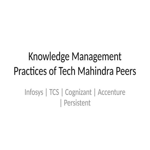 KM_Peer_Comparison in It industry_PPT.pptx