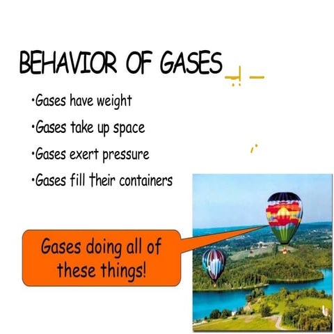 Kinetic Molecular Theory: Behavior Of gases | PPTX