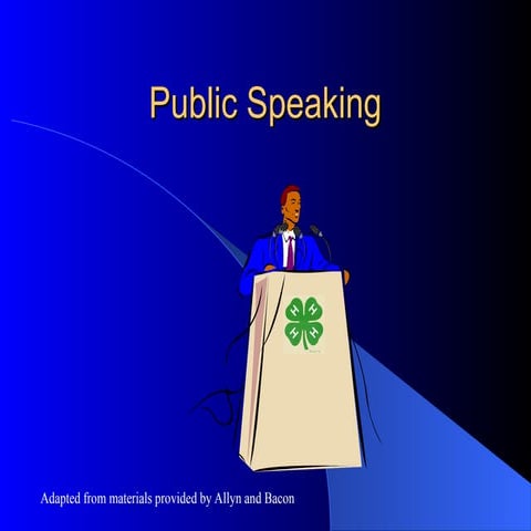 The Basics of Public Speaking | PDF