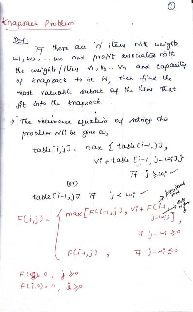 Knapsack Problem Using Dynamic Programmingpdf