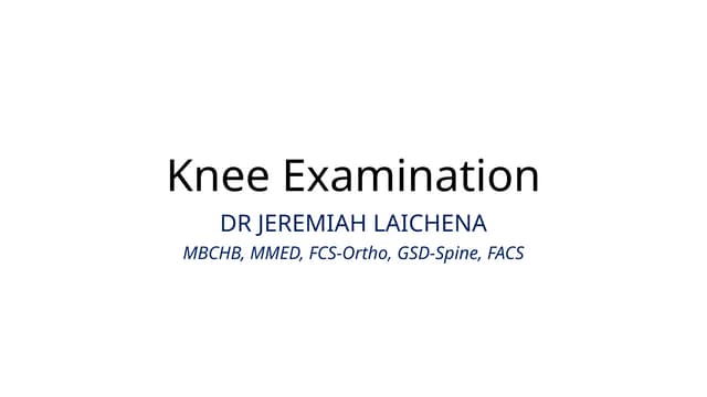 MMT for knee | PPTX
