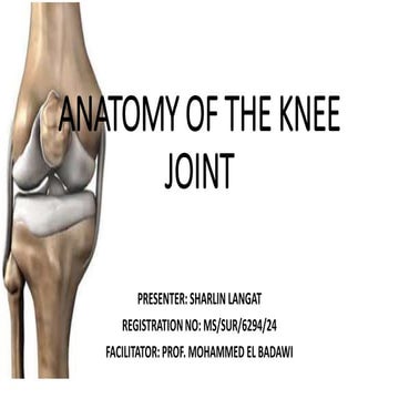 Knee joint biomechanics | PPTX