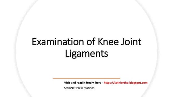 Injuries to ACL, PCL, and MCL | PPT