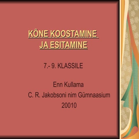 Kõne koostamine ja esitlemine | PPT